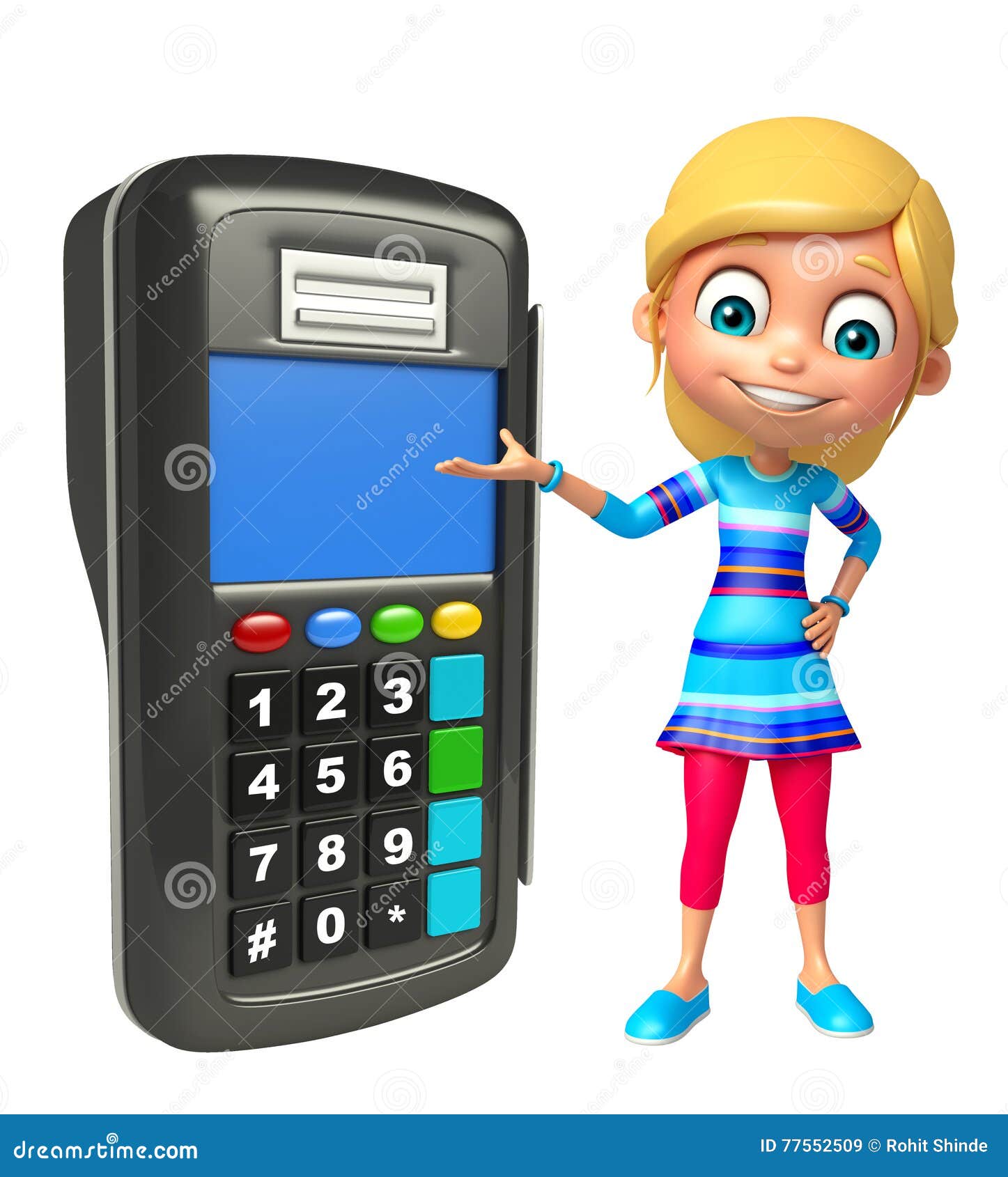 Kid girl with Swap machine stock illustration. Illustration of swap ...