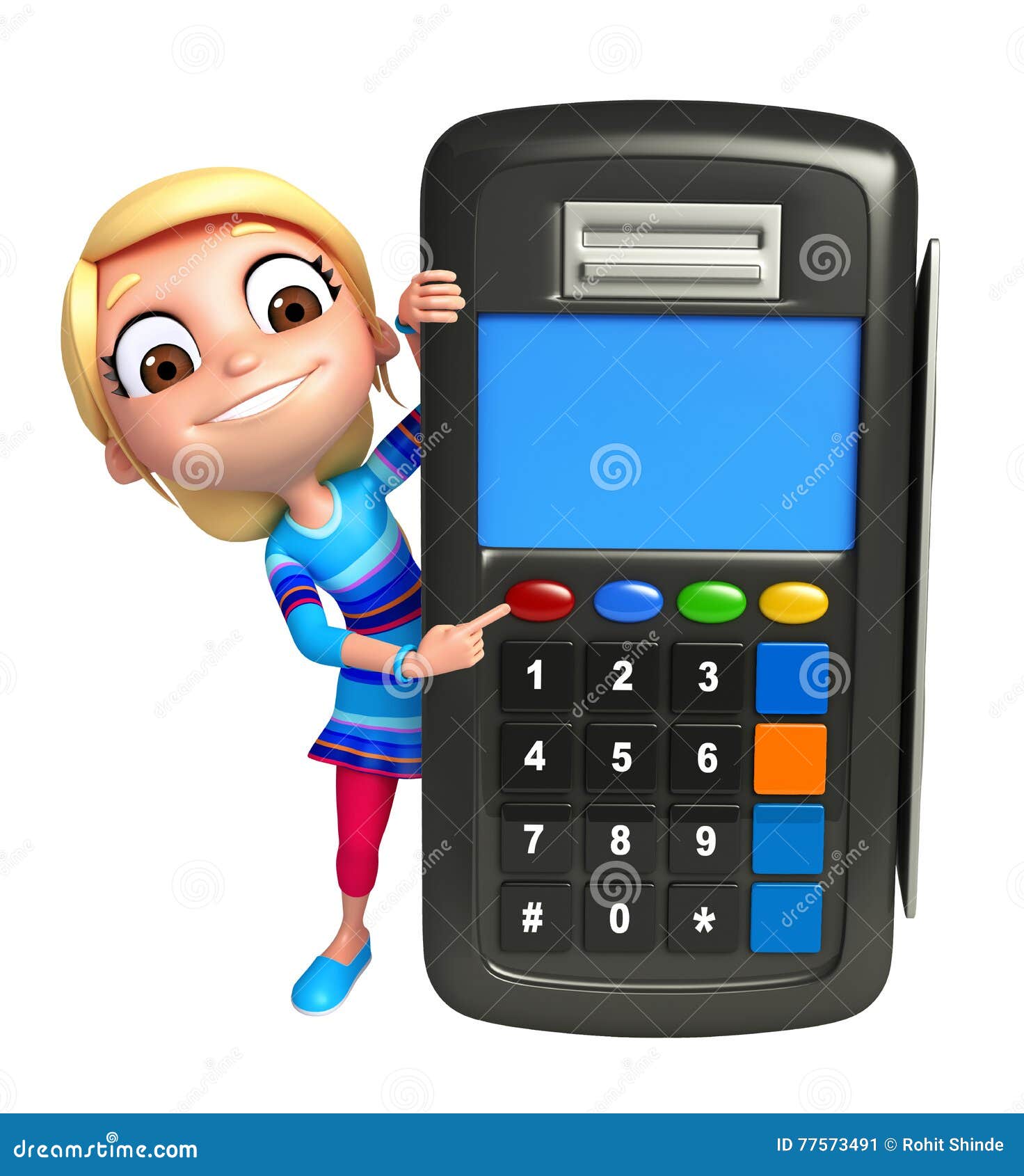 Kid girl with Swap machine stock illustration. Illustration of ...