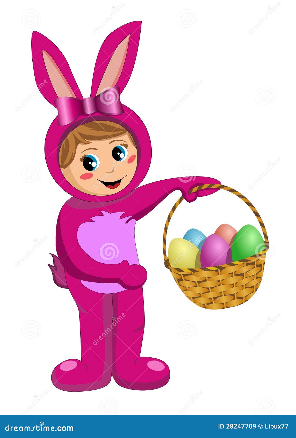 Kid Girl Wearing Bunny Costume Stock Illustrations – 151 Kid Girl ...