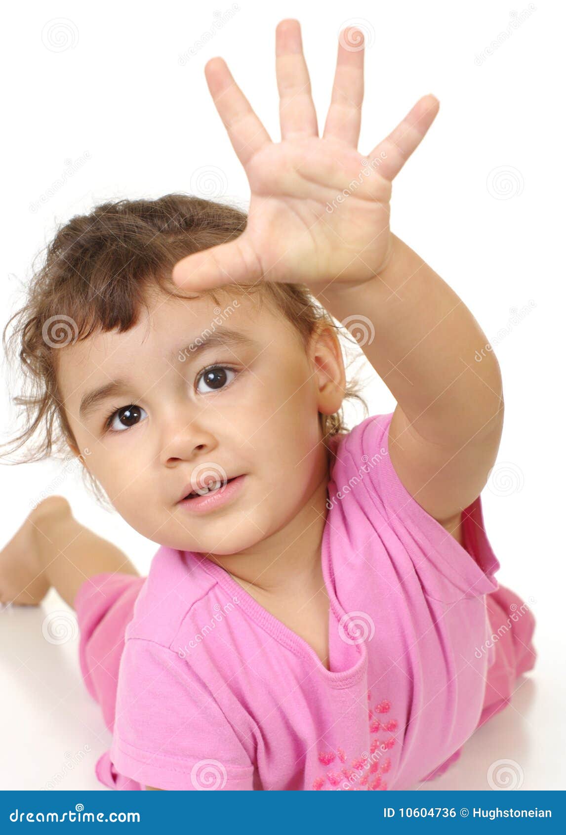 Kid giving high-five sign stock photo. Image of beautiful - 10604736