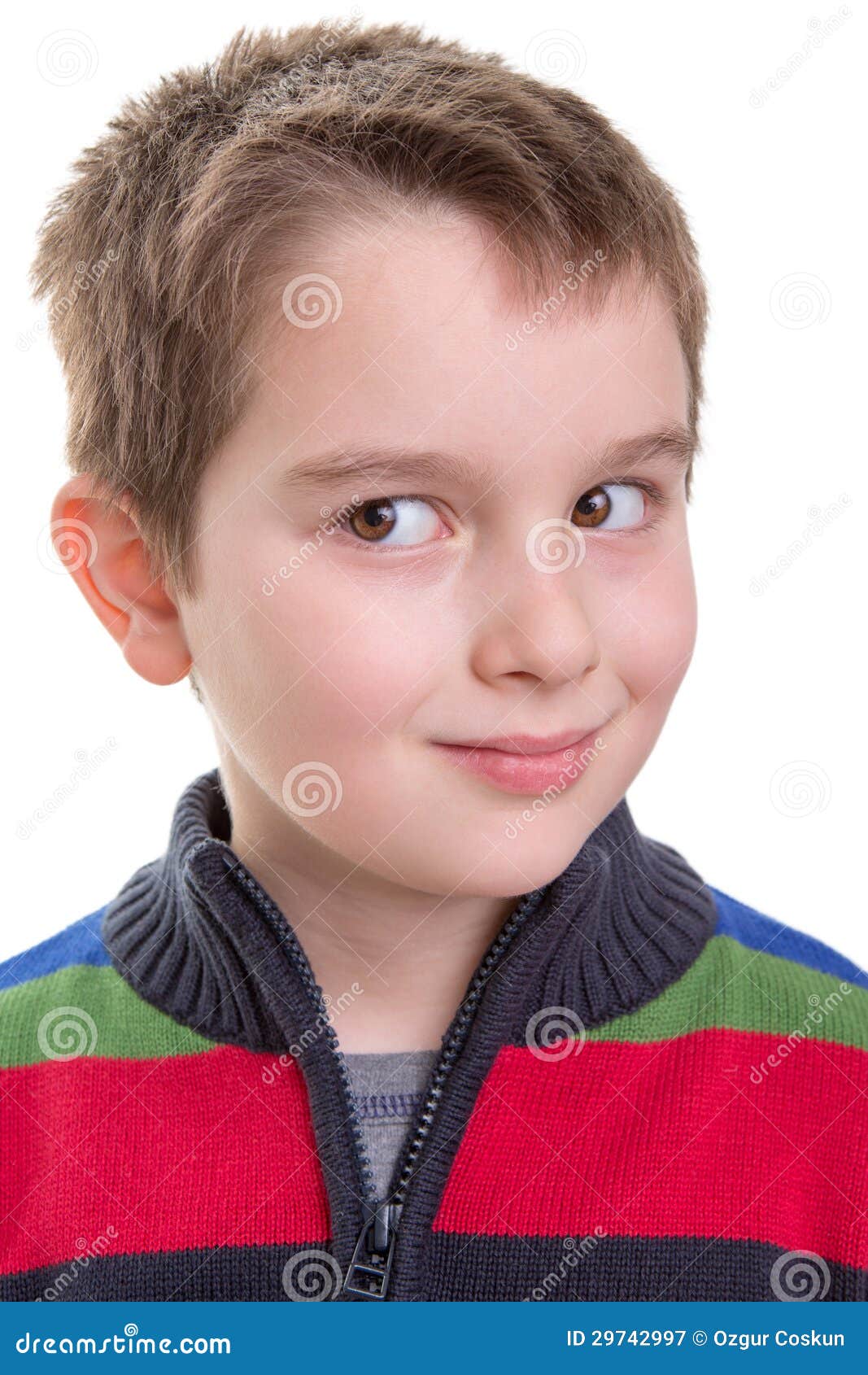 Kid Gives a Side Look stock image. Image of eyes, close - 29742997