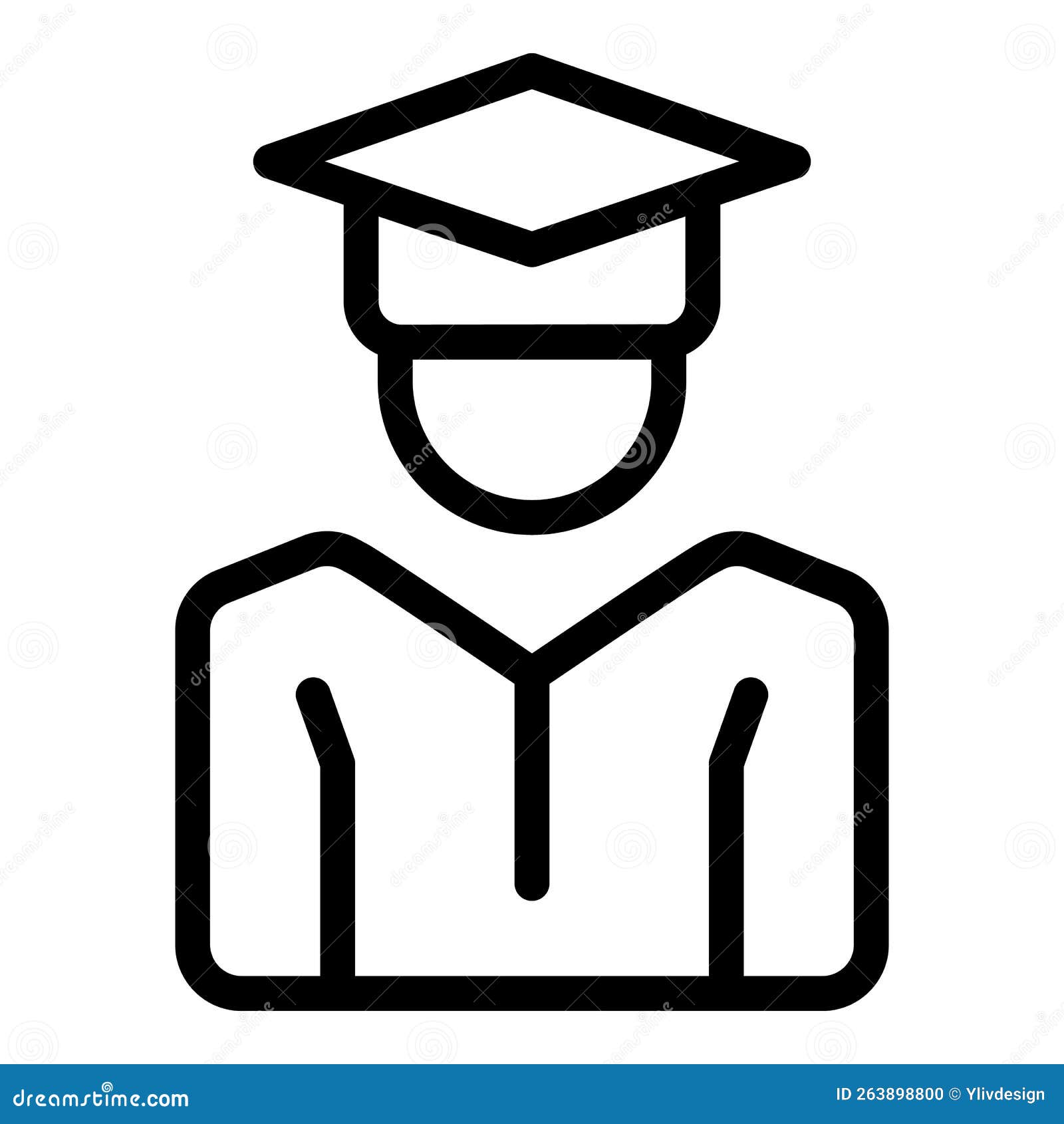 Kid Graduation Icon Outline Vector. Child Study Stock Vector ...
