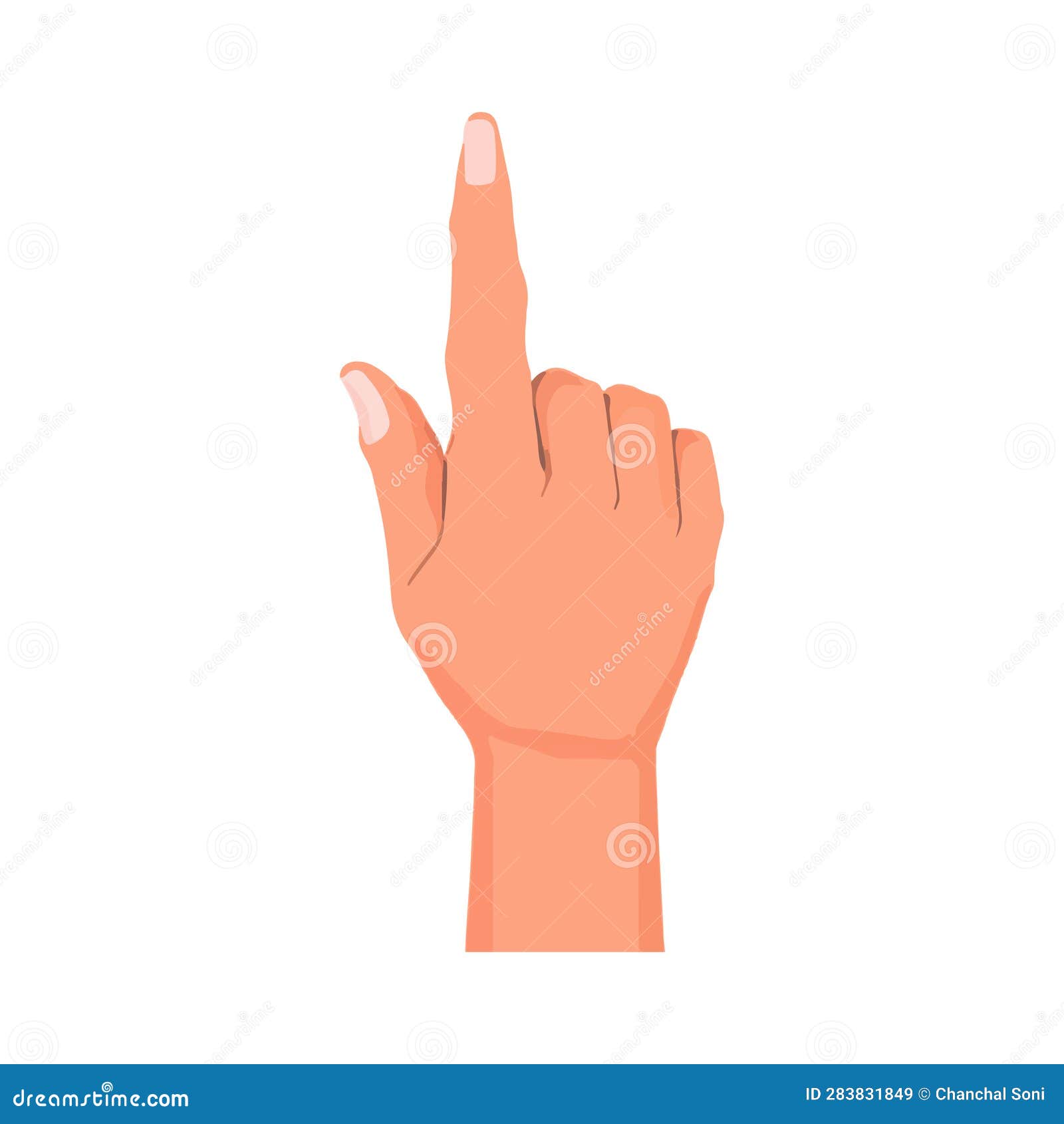 Kid Hand Pointer Vector Illustration Stock Illustration - Illustration of point, creative: 283831849