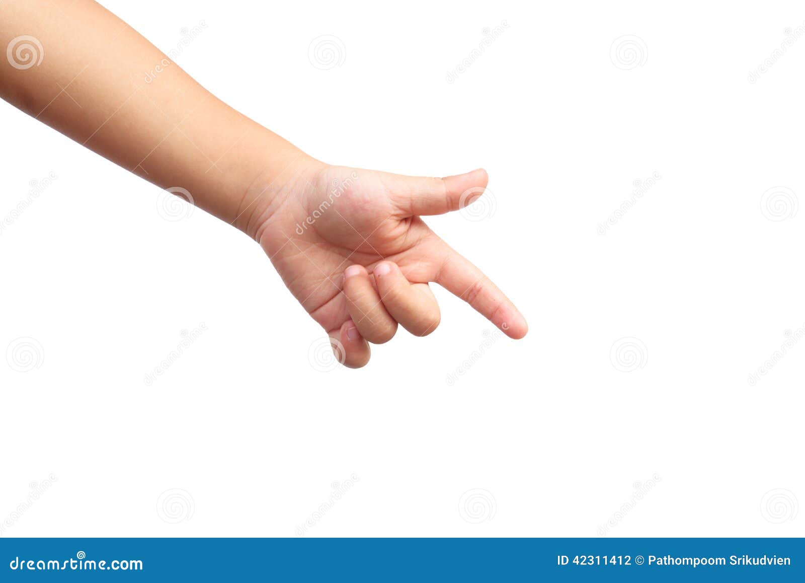 Kid Hand Shown Point Symbol Stock Photo - Image of present, fist: 42311412
