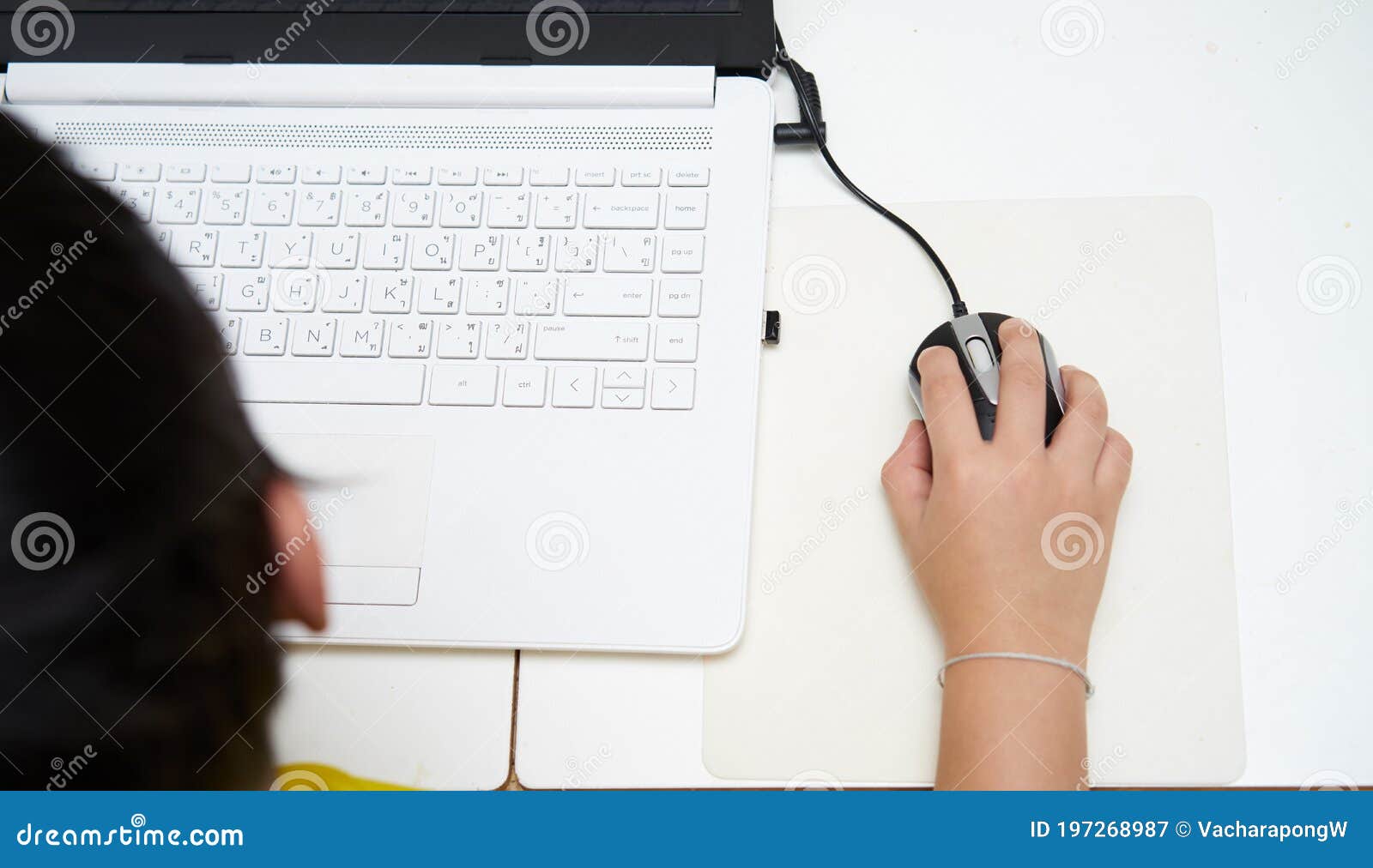 Computer Lab Blur Background With Pc Desktop Computer Machine In Blurry ...