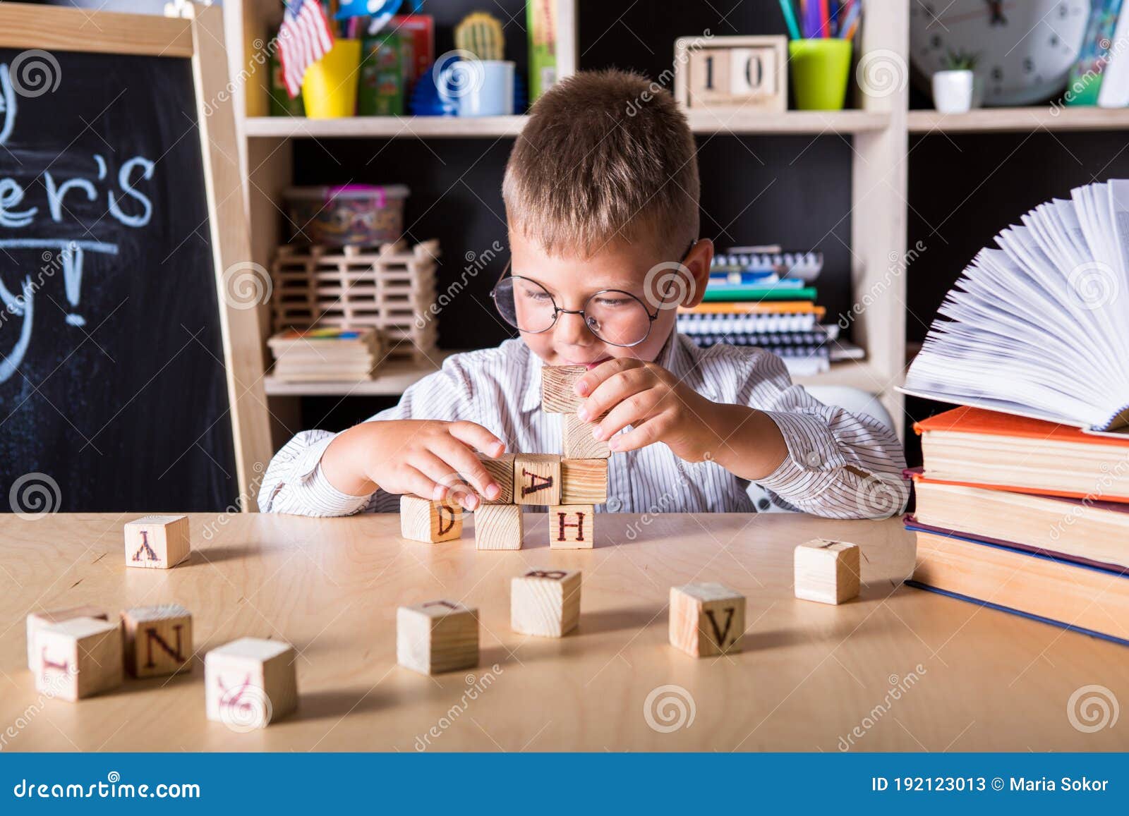 Kid Hands Playing Building Pyramid of Cubes, Child Studying ...