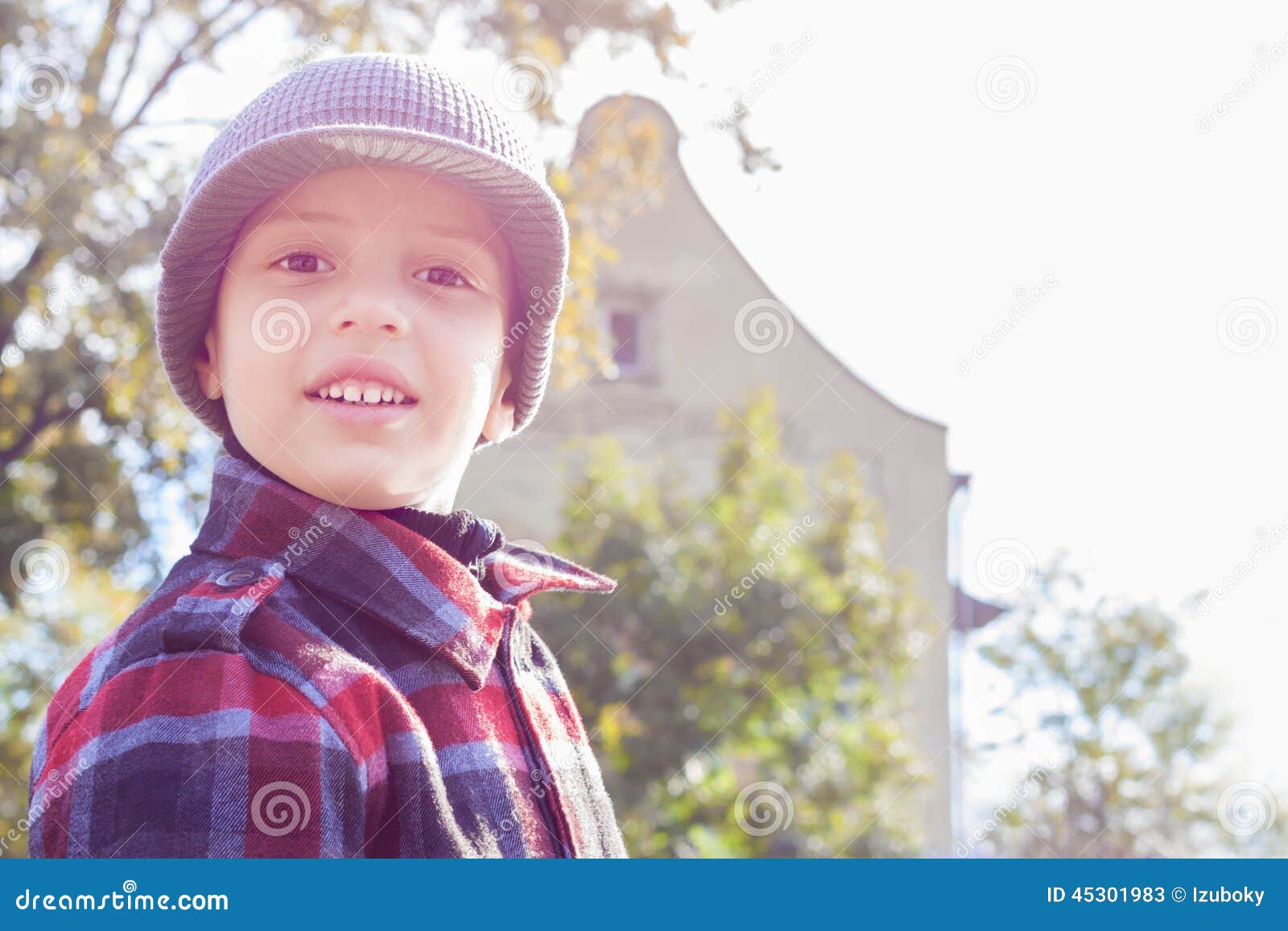 Kid Happy Smile Portrait Back Light Stock Image - Image of childhood ...