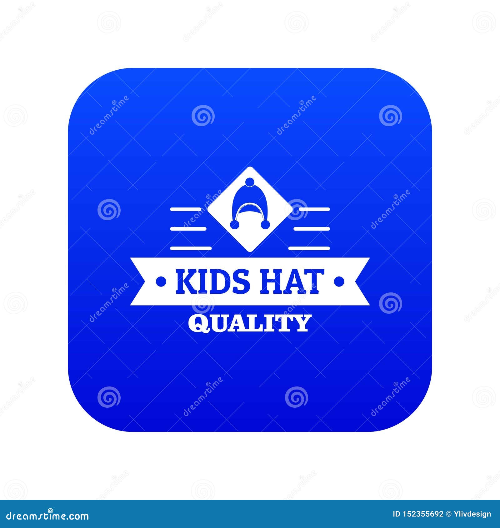 Kid hat icon blue vector stock vector. Illustration of background ...
