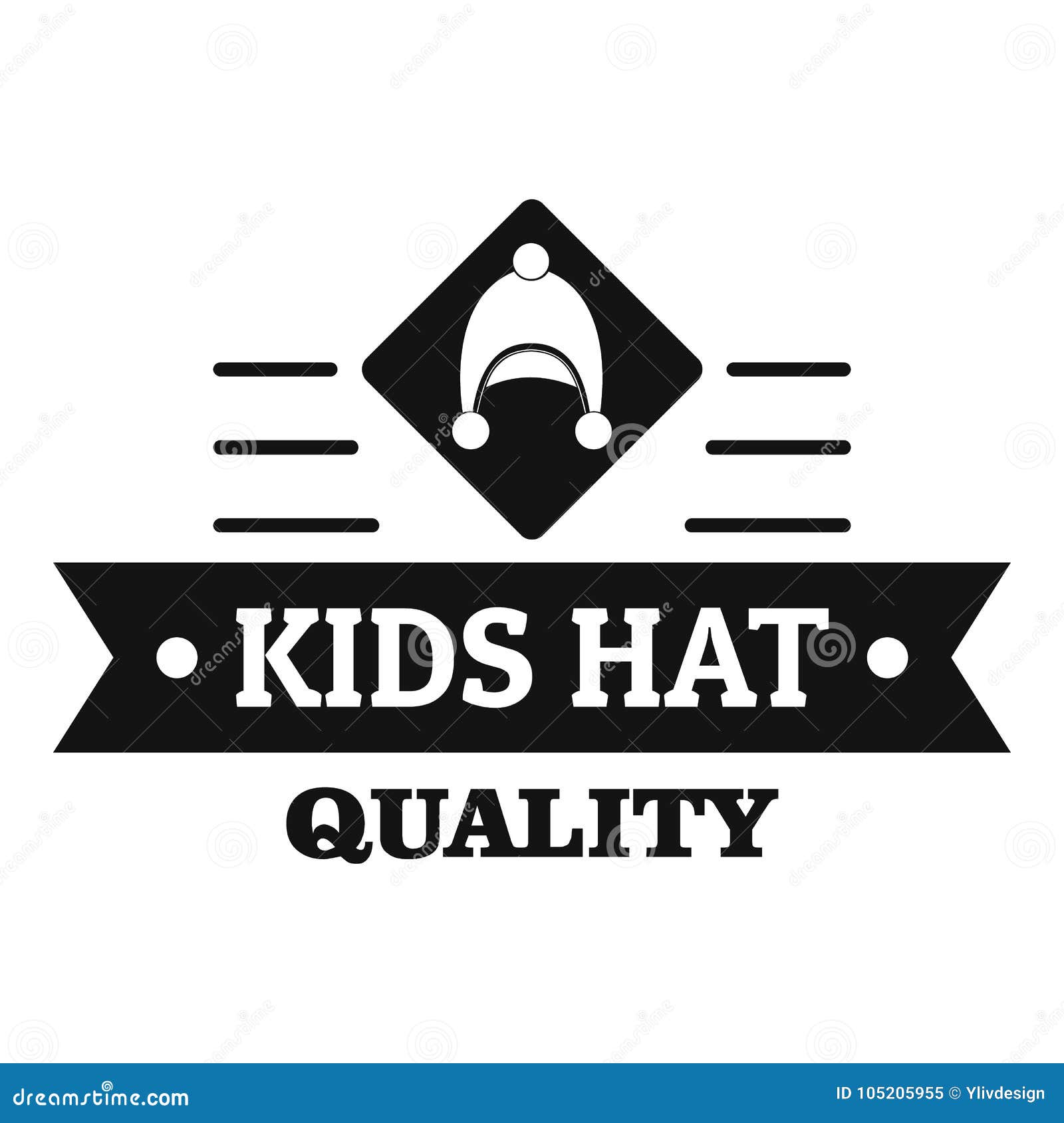 Kid Hat Logo, Simple Black Style Stock Vector - Illustration of element ...