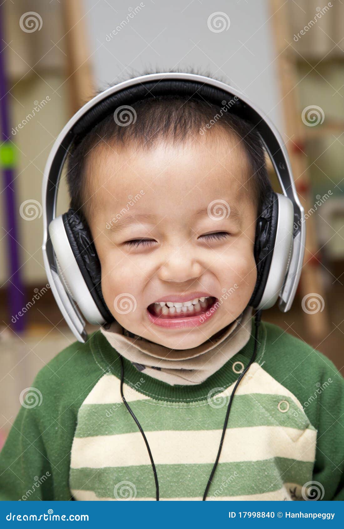Kid with headphone stock photo. Image of preschool, entertainment ...