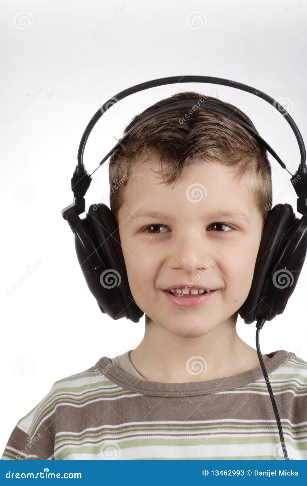Kid with headset stock image. Image of rock, smile, stereo - 13462993