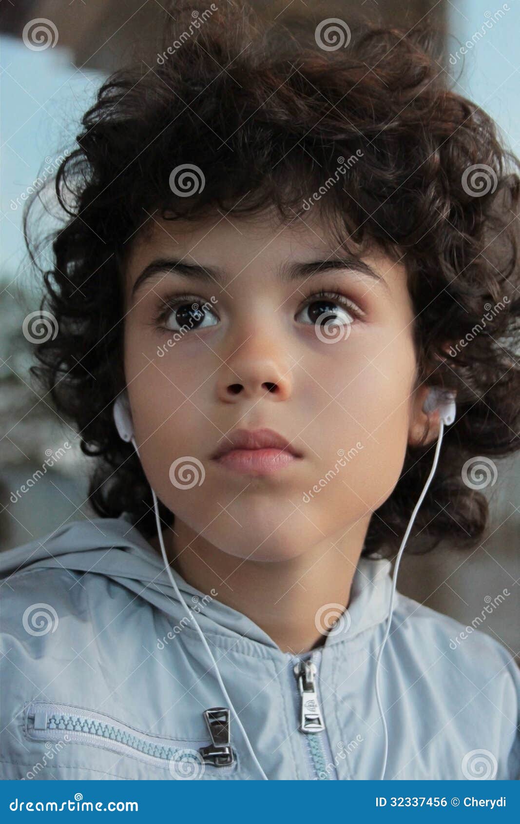 Kid with headset stock photo. Image of children, face - 32337456