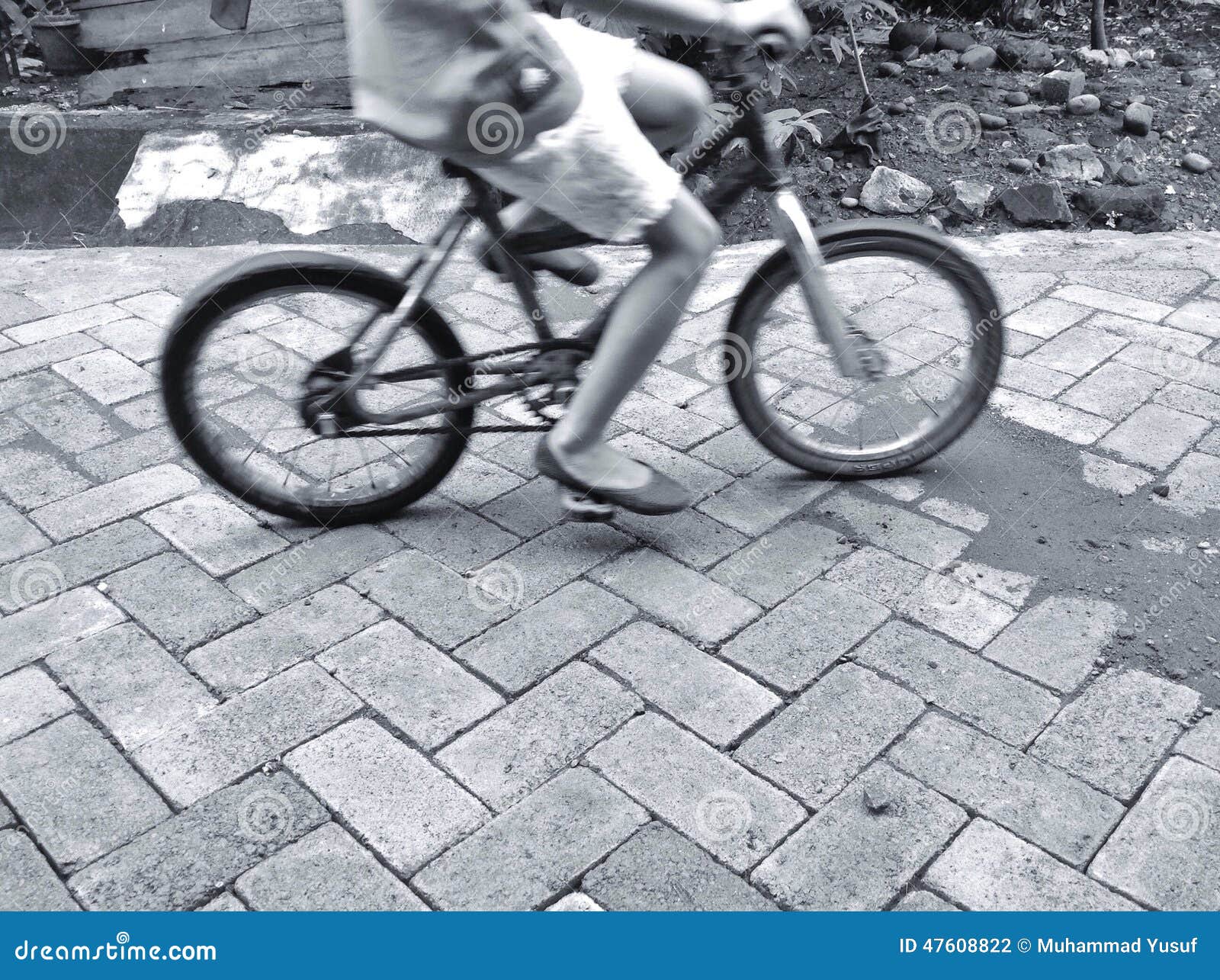 Kid with her bicyle stock photo. Image of children, play - 47608822