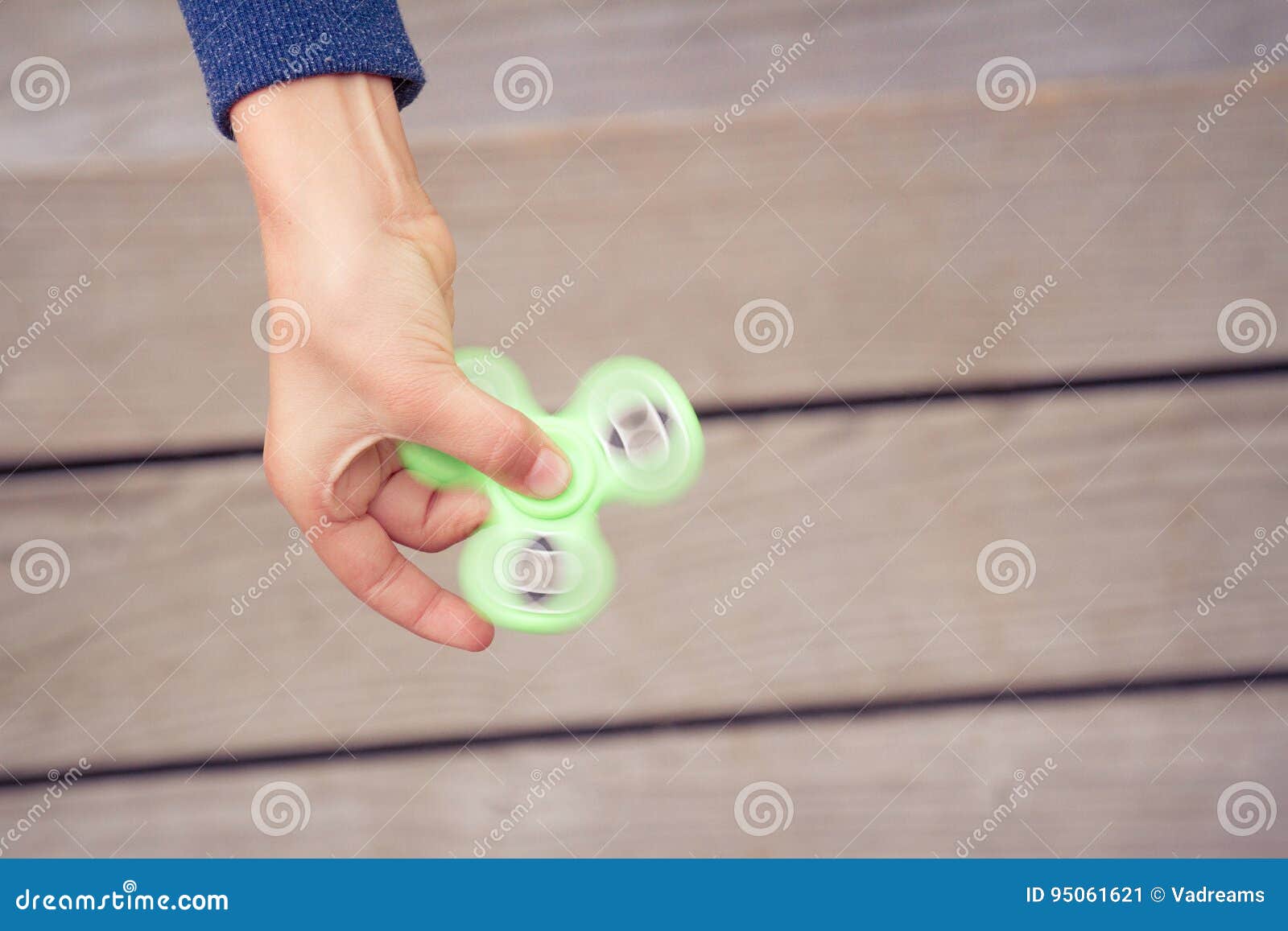 Kid Holding Popular Fidget Spinner Toy. Top View Stock Image - Image of ...