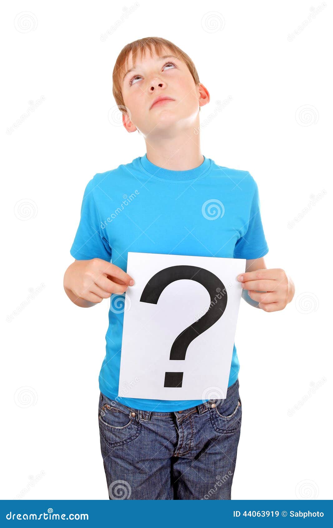 Kid Holds Question Mark Stock Photo | CartoonDealer.com #42676488