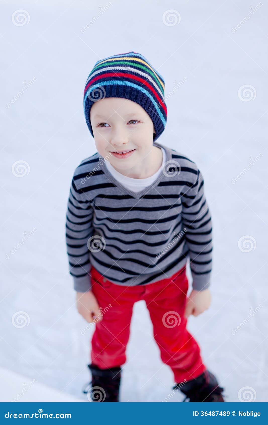 Kid ice skating stock image. Image of activity, lifestyle - 36487489