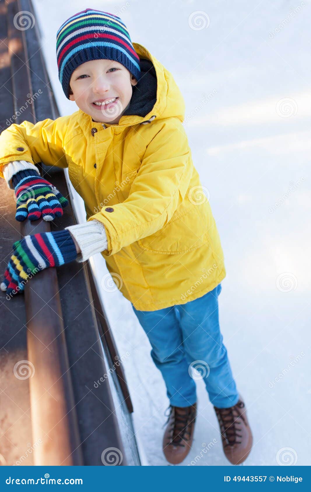 Kid ice skating stock image. Image of alone, activity - 49443557