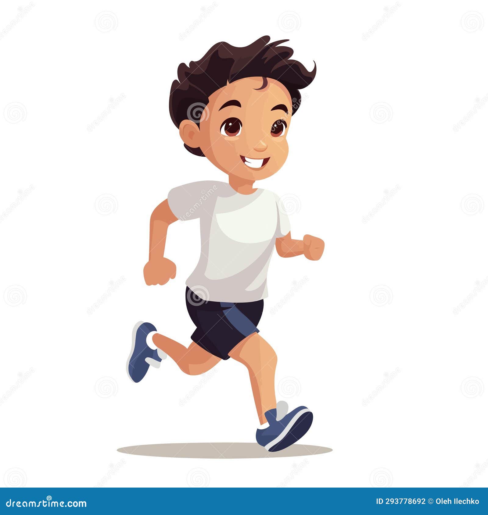 Kid Jogging Vector Flat Minimalistic Isolated Illustration Stock Vector ...