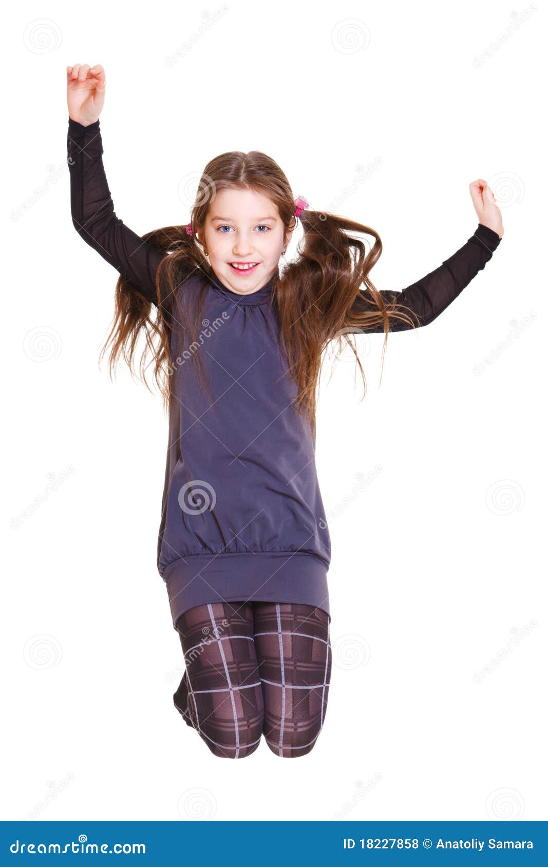 Kid jumping stock photo. Image of elementary, active - 18227858