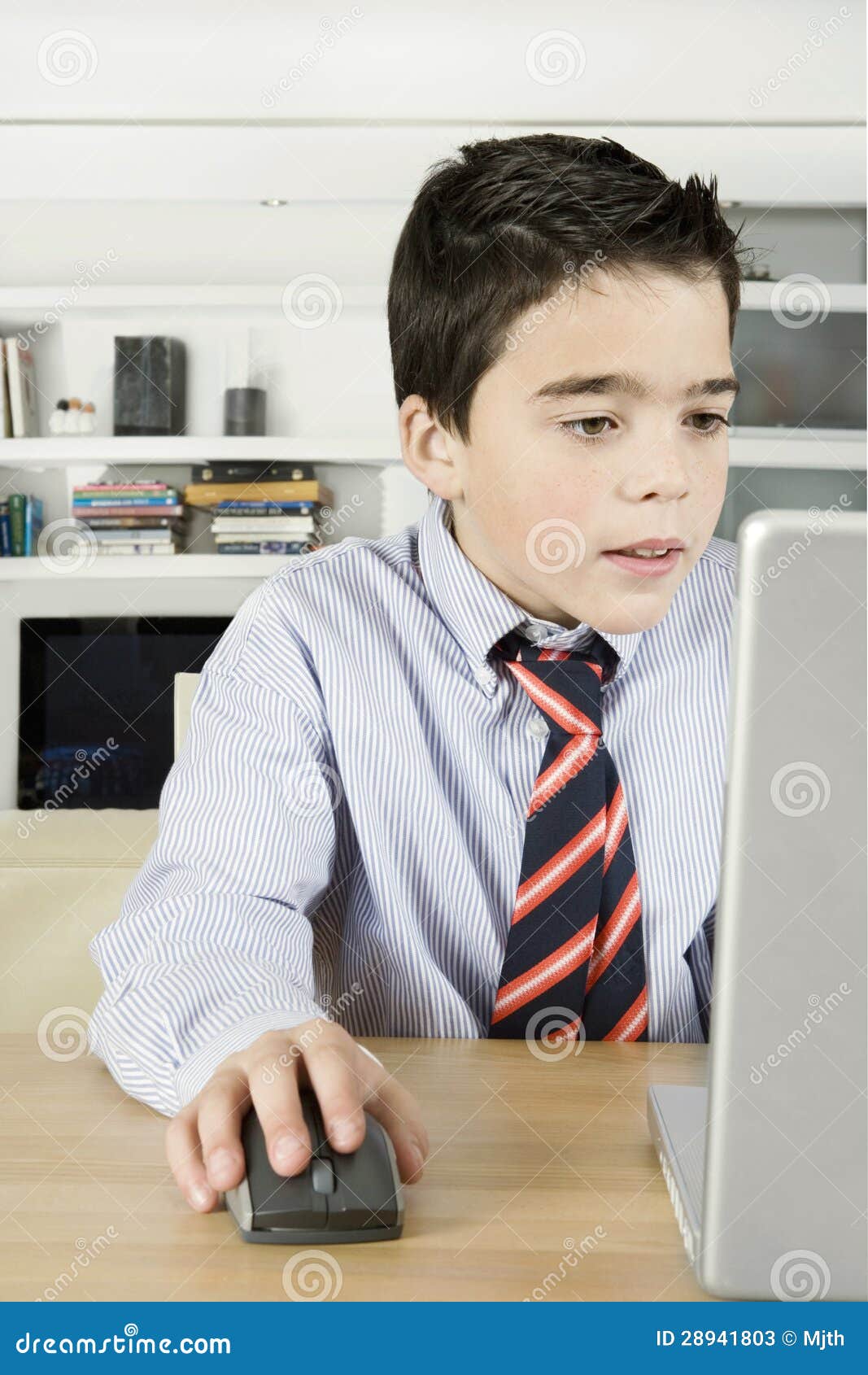 Kid with Laptop at Home stock image. Image of connectivity - 28941803
