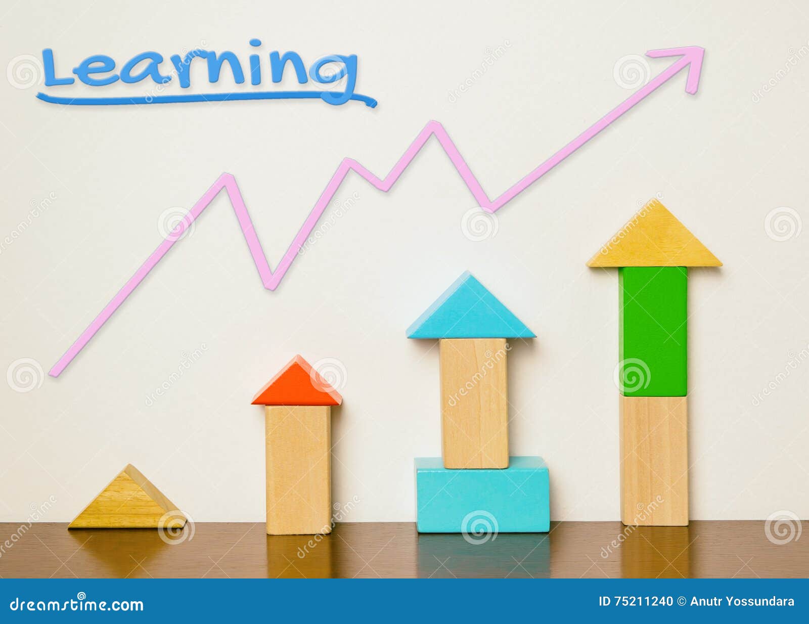 Kid Learning Growth Graph Chart Stock Photo - Image of education ...