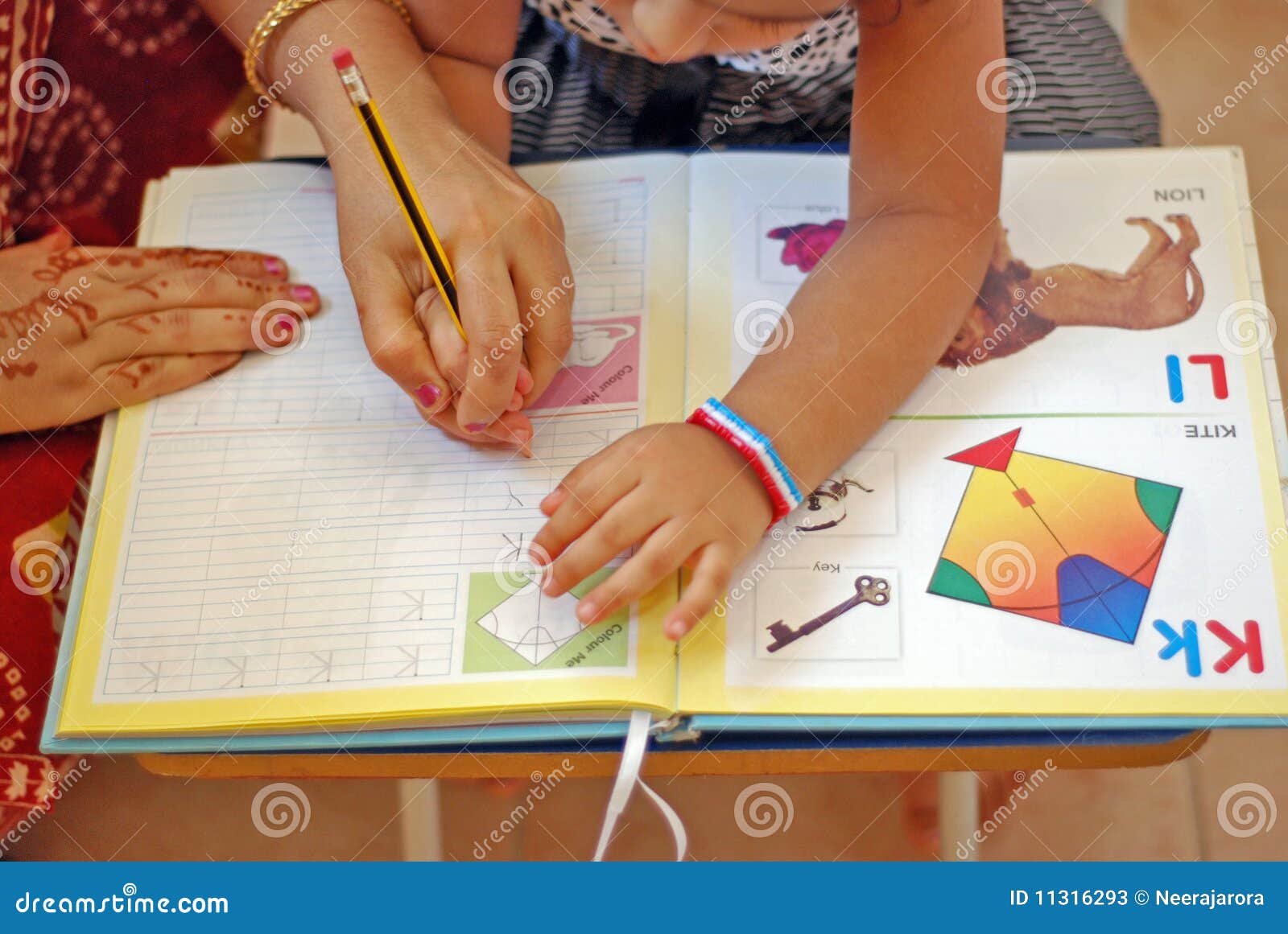 A Kid Learning How To Write Stock Image - Image of learning, elementary ...