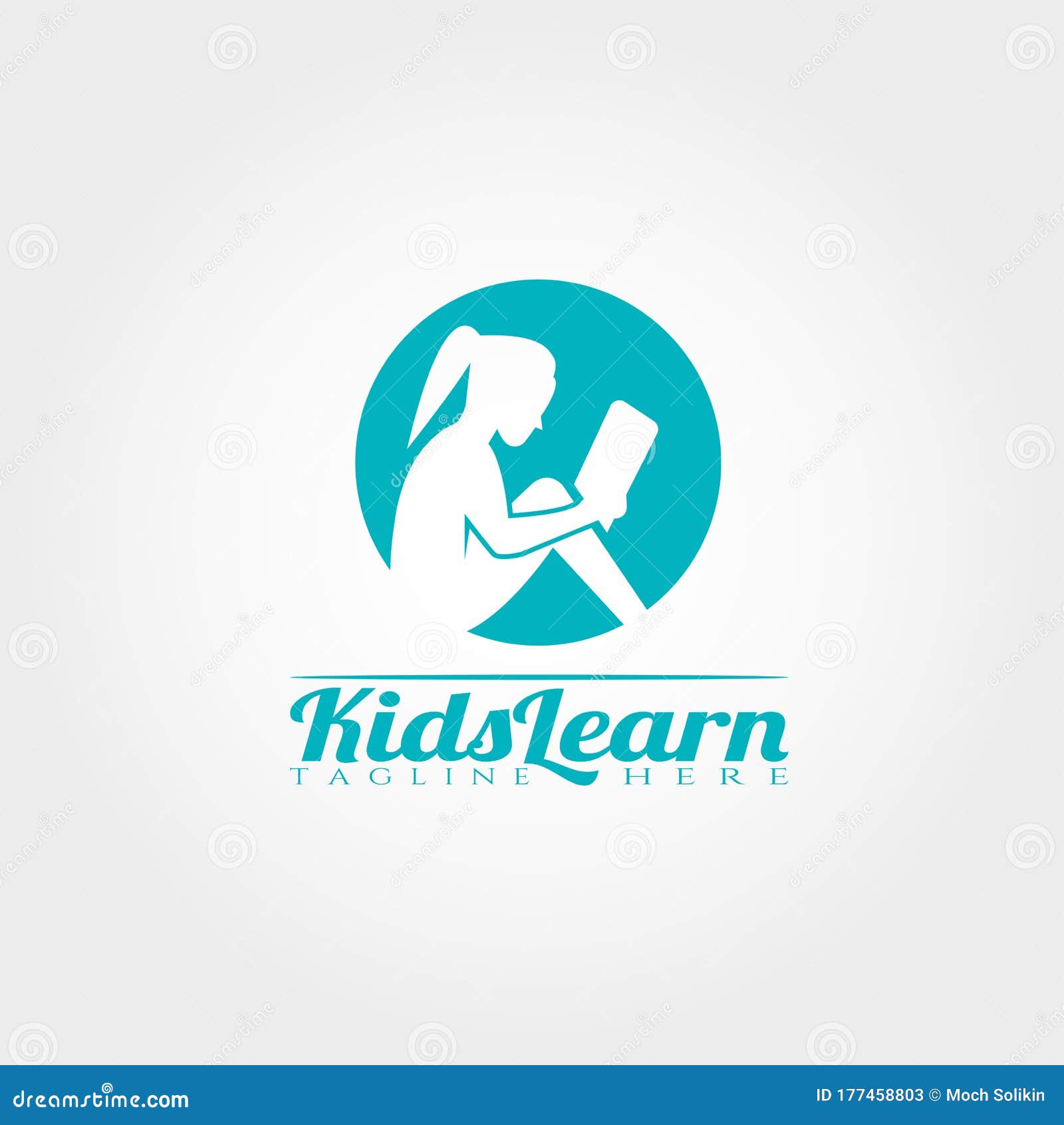 Kid Learning Logo Template,Children Learning Icon Design Stock Vector ...