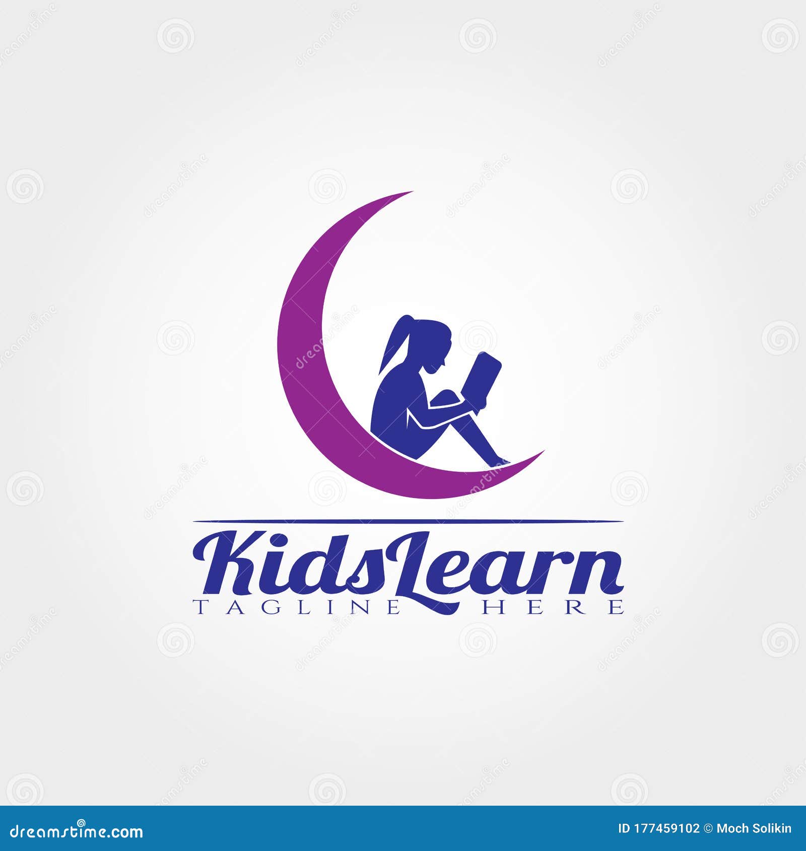 Kid Learning Logo Template,Children Learning Icon Design Stock Vector ...