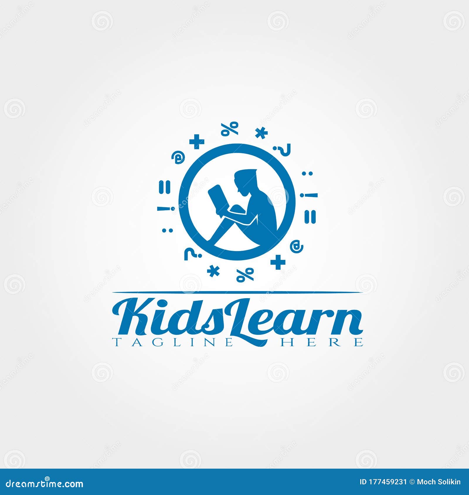Kid Learning Logo Template,Children Learning Icon Design Stock Vector ...