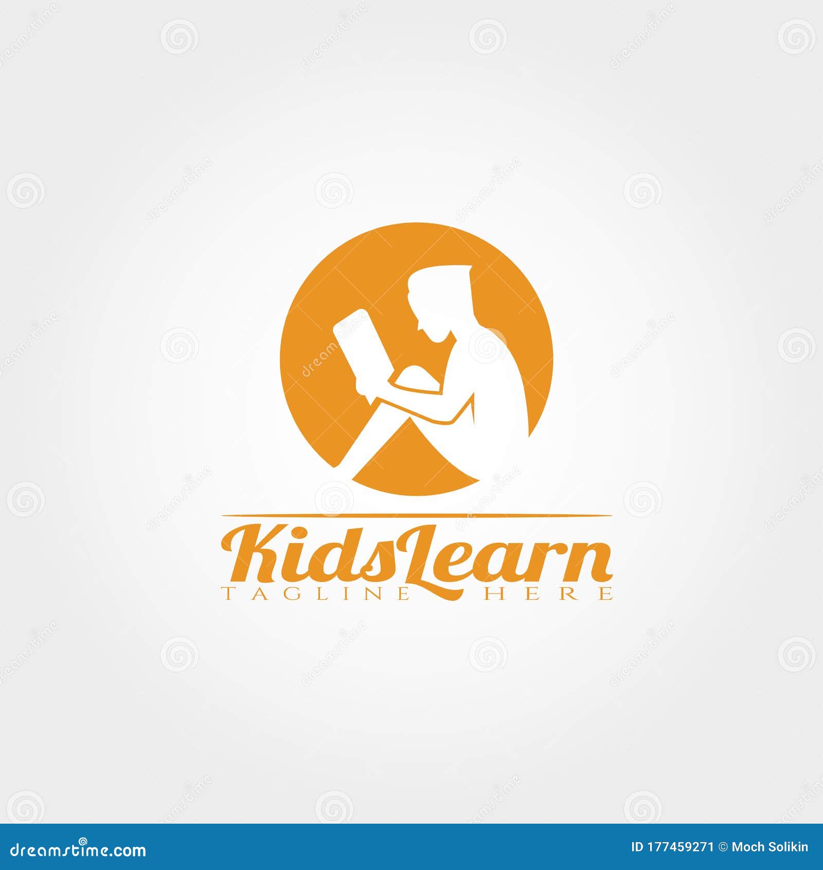 Kid Learning Logo Template,Children Learning Icon Design Stock Vector ...