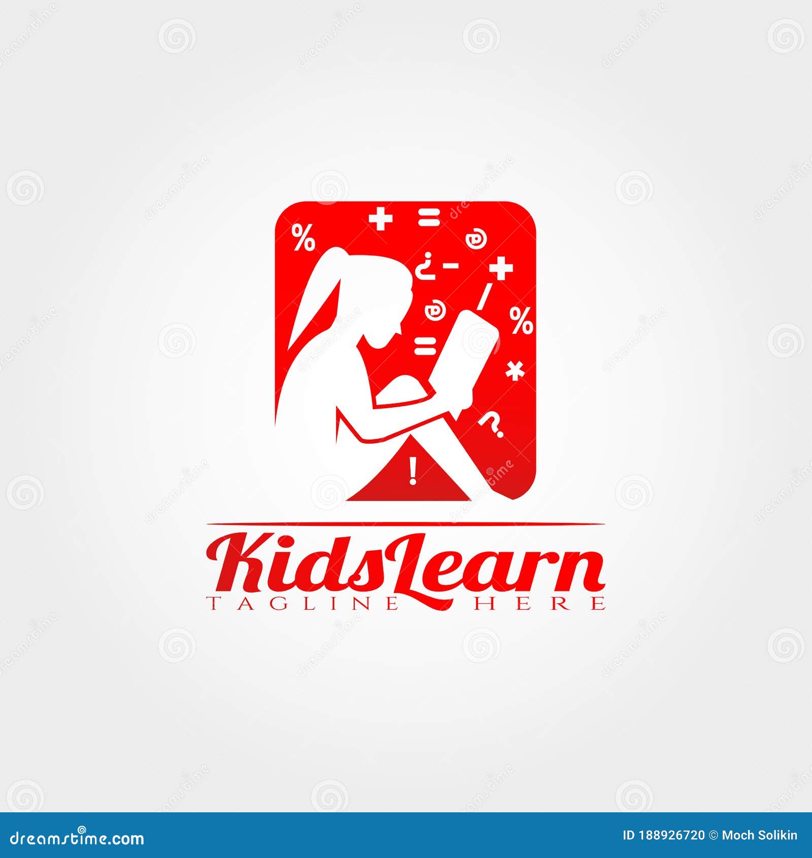 Kid Learning Logo Template,Children Learning Icon Design Stock ...