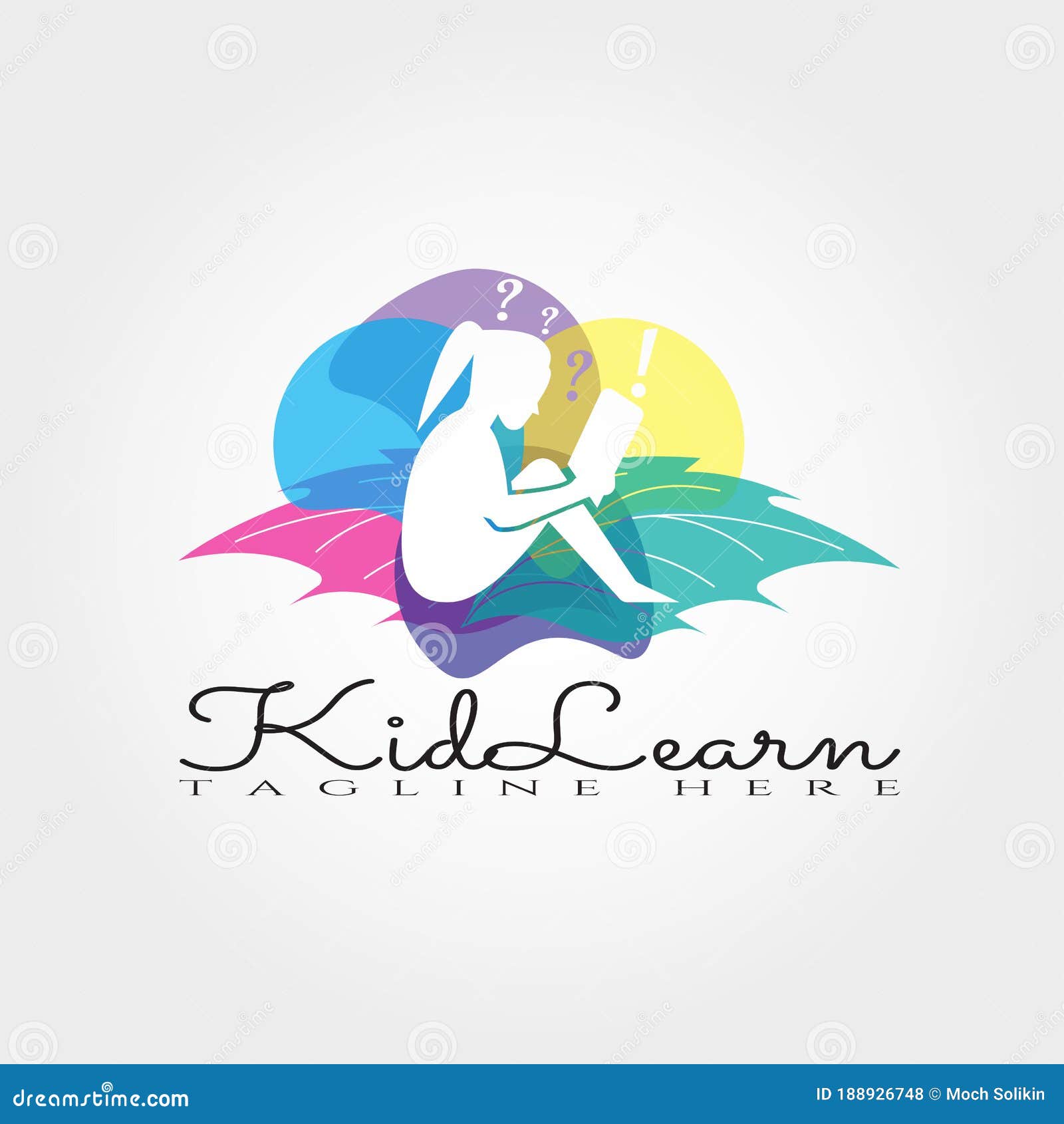 Kid Learning Logo Template,Children Learning Icon Design Stock ...