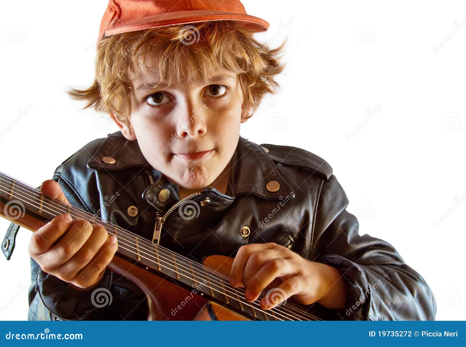 Kid Learning To Play Guitar Stock Photo - Image of chords, lead: 19735272