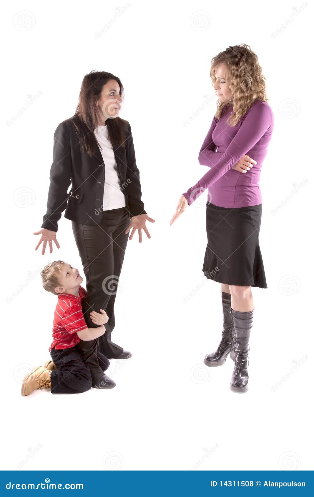 Kid on leg mad boss stock photo. Image of little, multitasking - 14311508