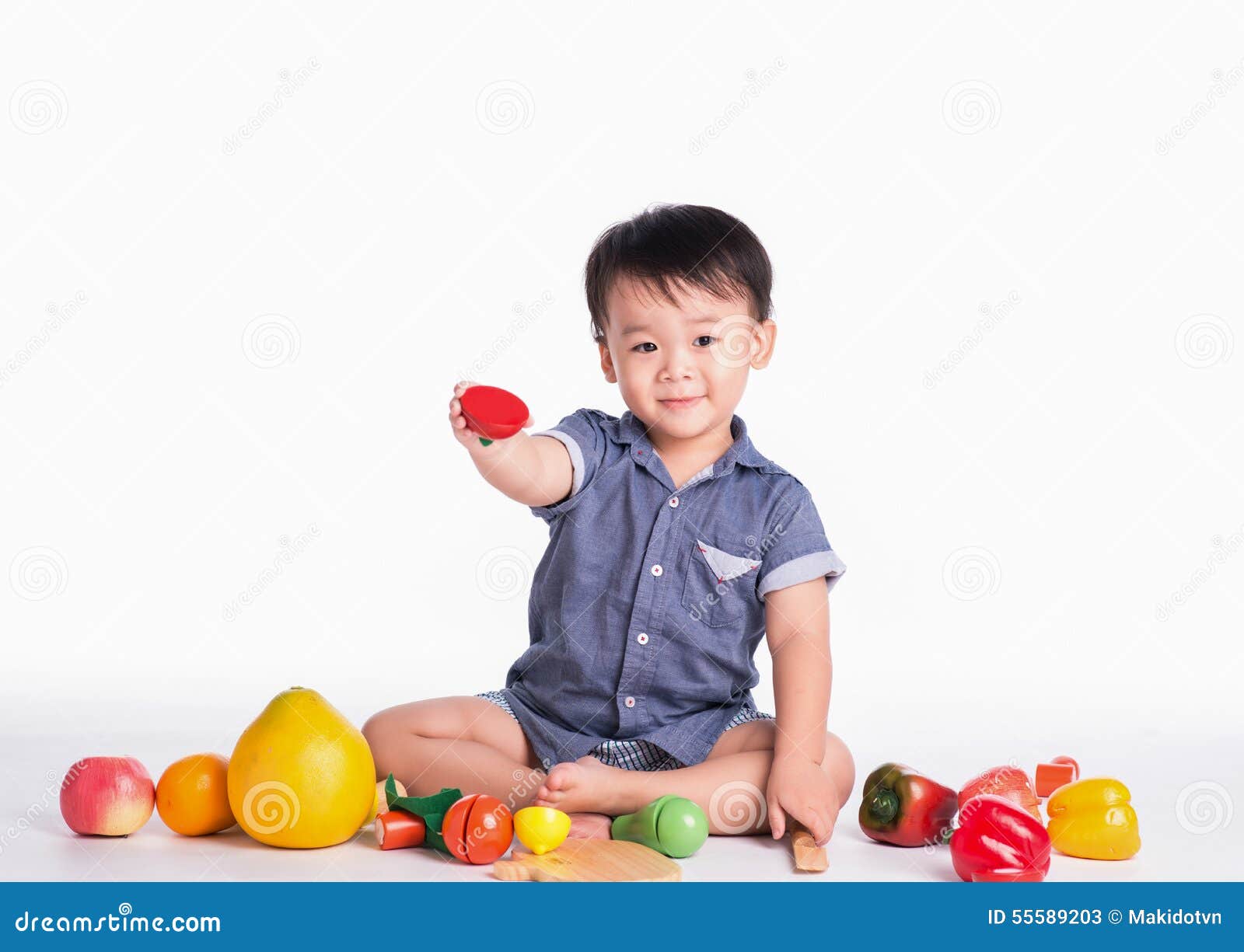 Kid Little Boy Playing on Floor Stock Image - Image of cubes ...