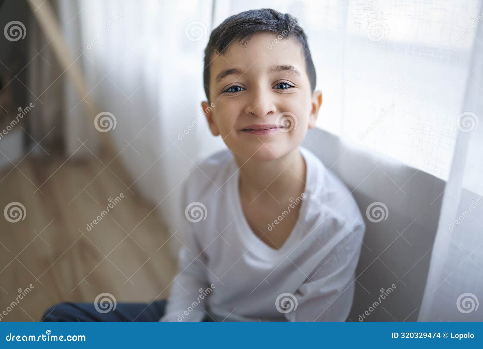 Kid on the Living Room at Home Close To a Window Stock Photo - Image of ...