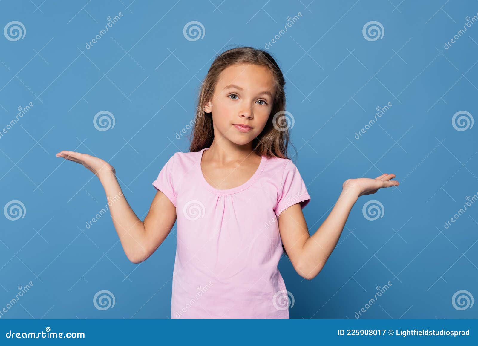 Kid Looking at Camera and Pointing Stock Image - Image of girl, casual ...