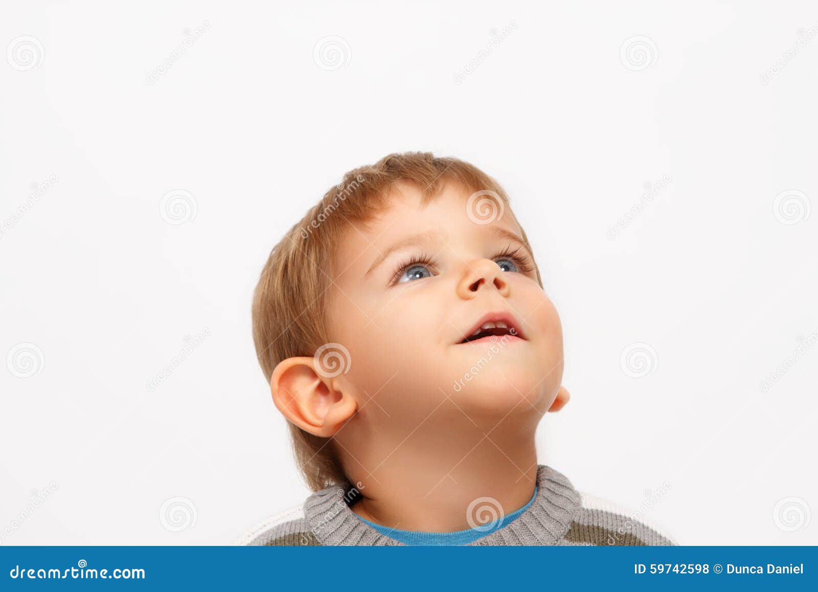 Kid looking up stock photo. Image of people, winter, cheerful - 59742598