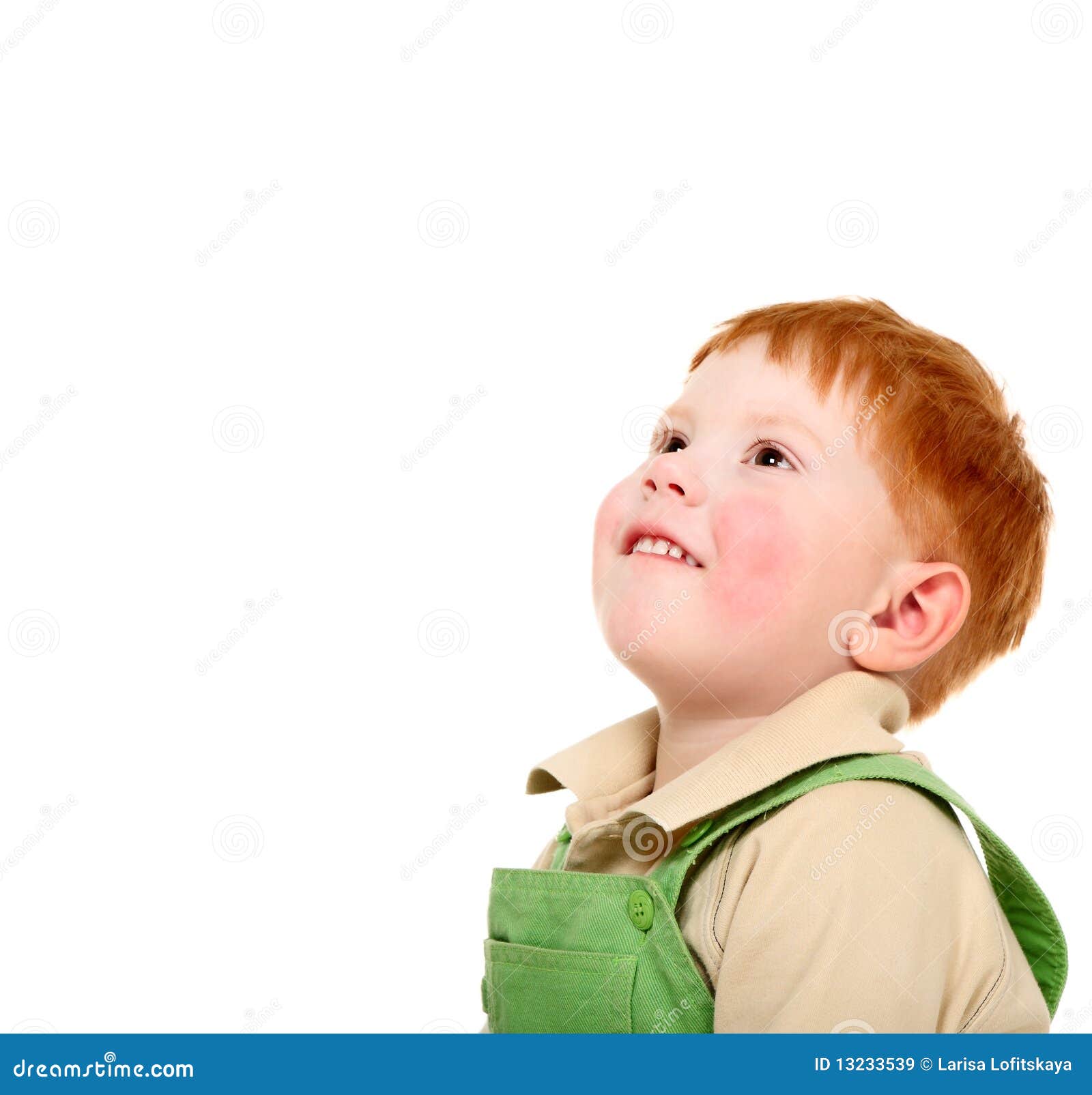 Kid looks upwards stock image. Image of smile, child - 13233539