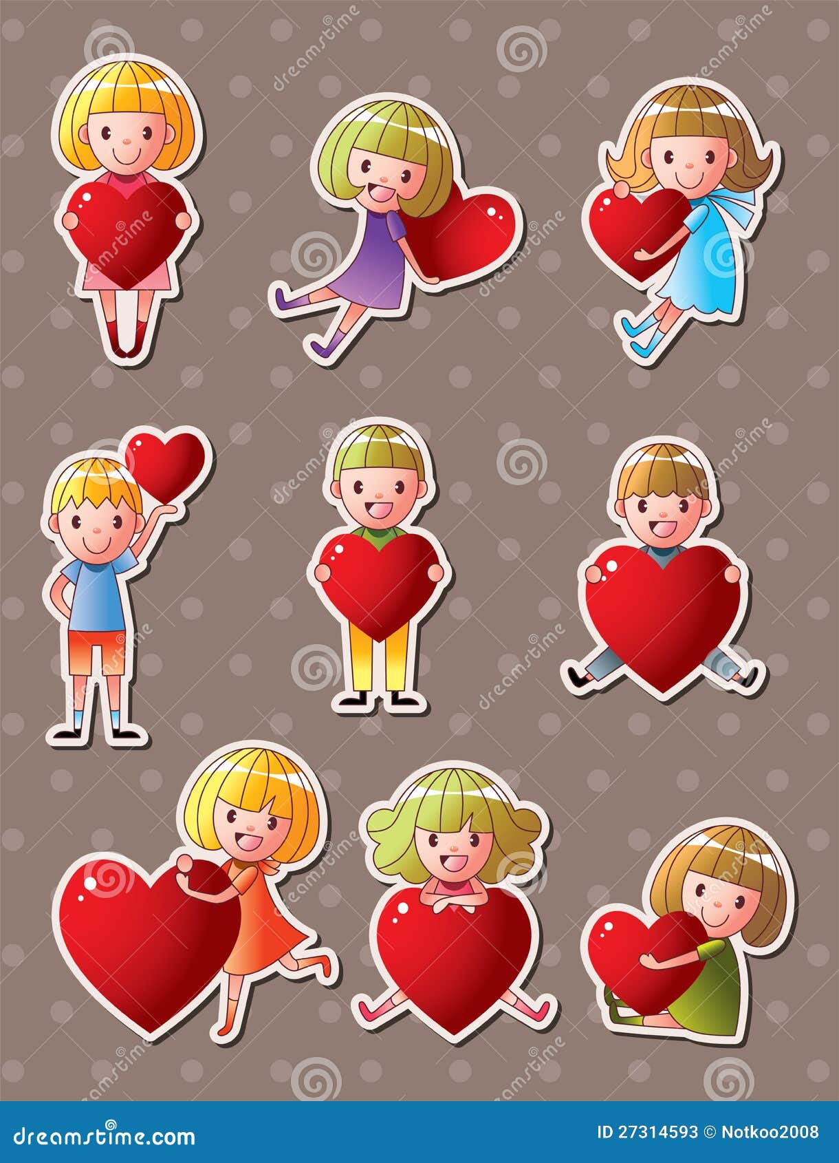 Kid love stickers stock vector. Illustration of baby - 27314593