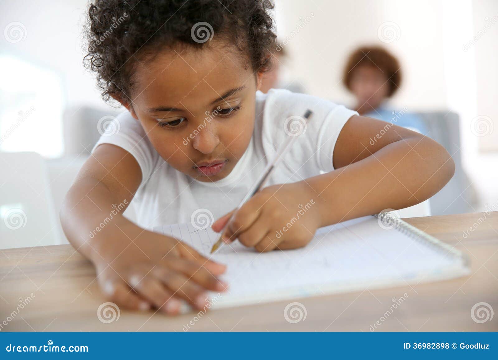 Kid making drawings stock photo. Image of child, north - 36982898