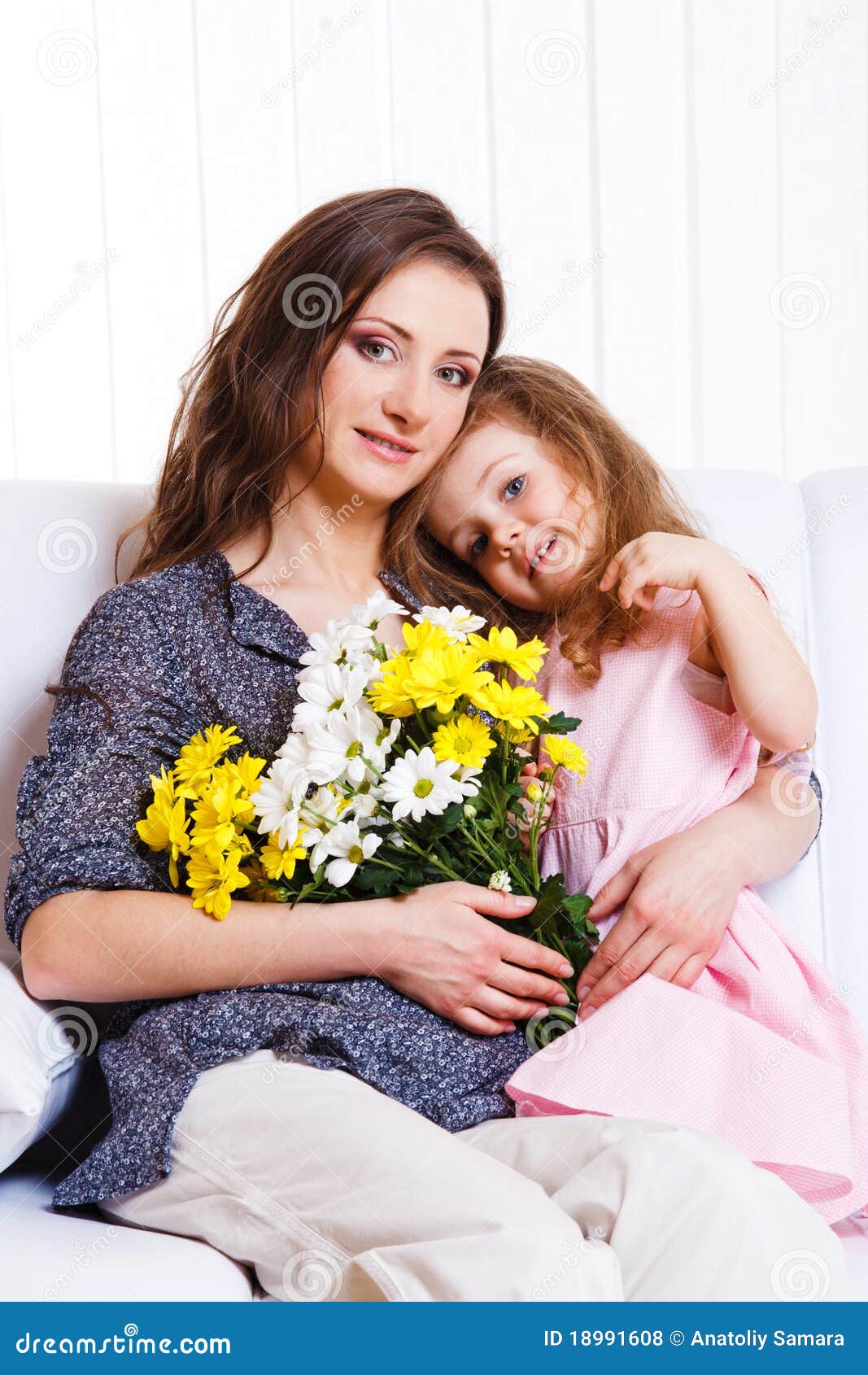 Kid and mother stock photo. Image of curly, hair, female - 18991608