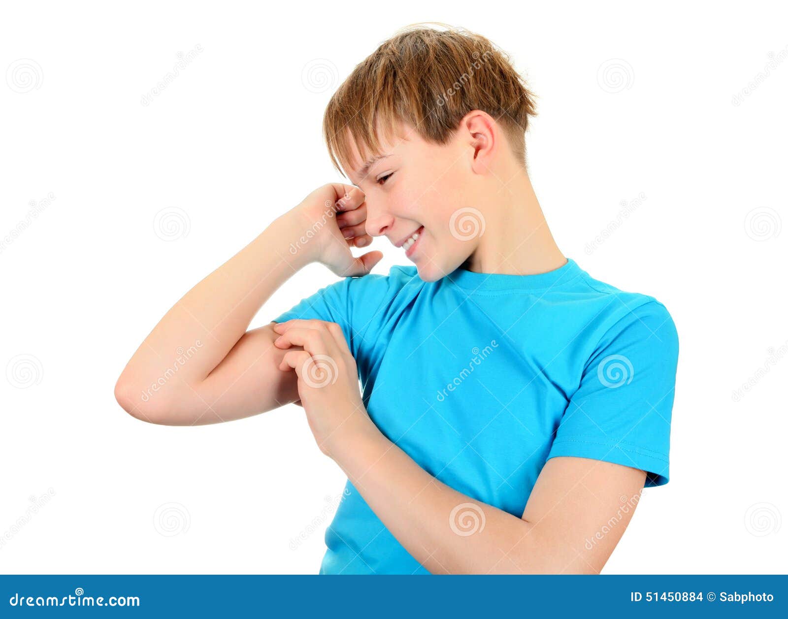 Kid Muscle flexing stock photo. Image of exercise, body - 51450884
