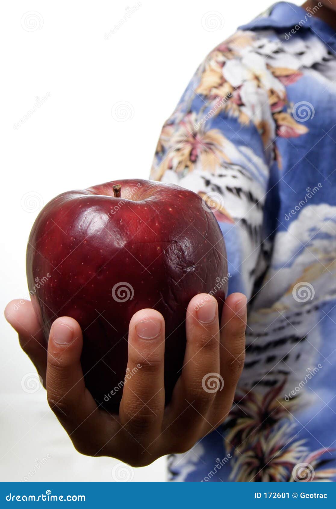Kid offering apple stock image. Image of happy, apple, smile - 172601