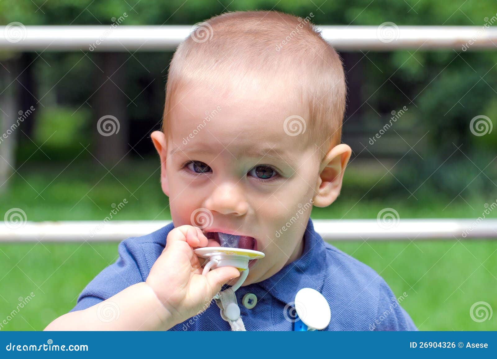 Kid with pacifier stock photo. Image of pacifier, young - 26904326
