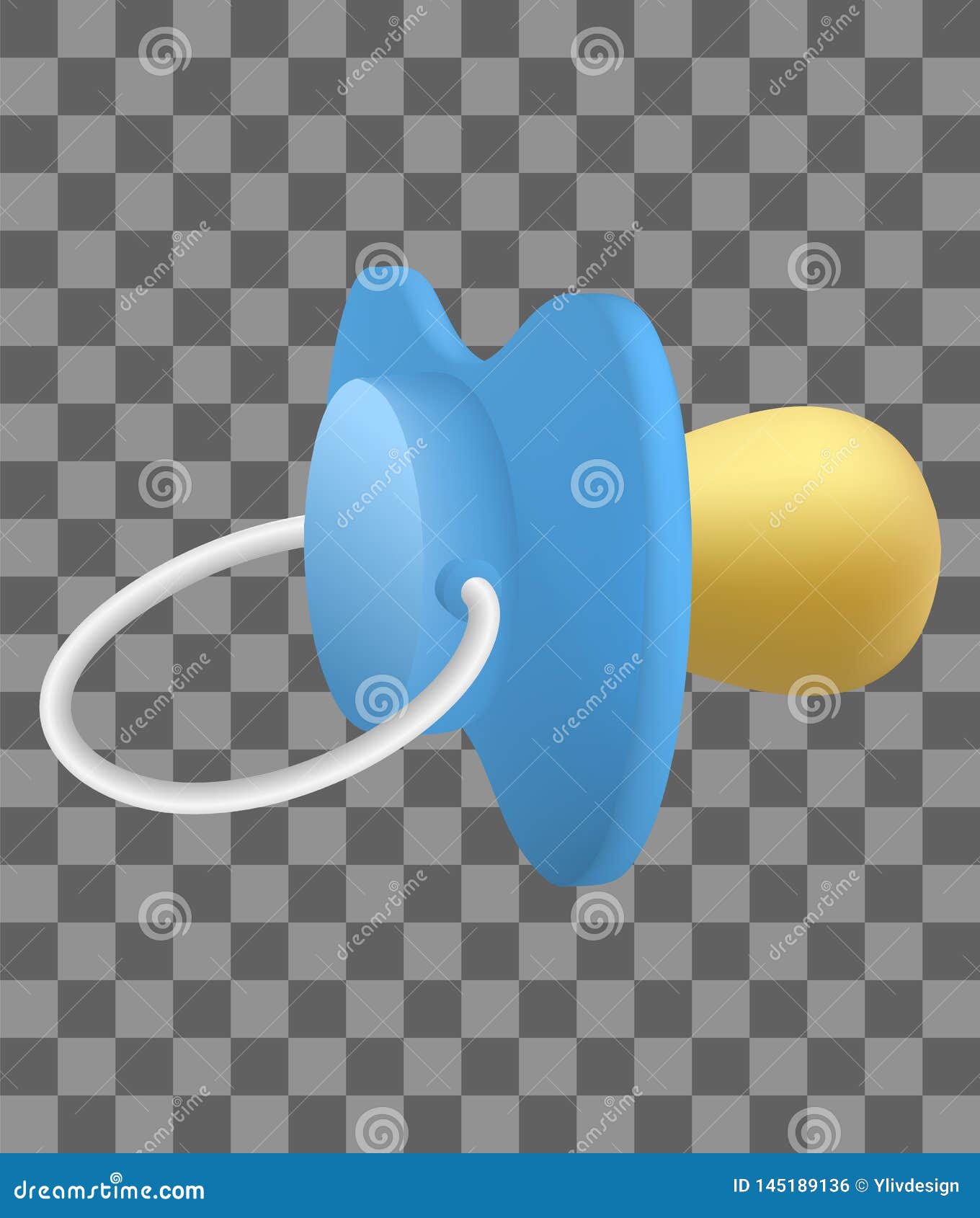 Pacifier Realistic Isolated On White Stock Photo | CartoonDealer.com ...