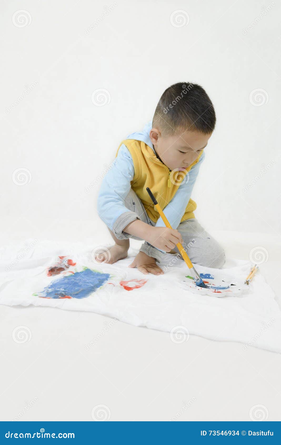 Kid painting stock photo. Image of chinese, white, drawing - 73546934
