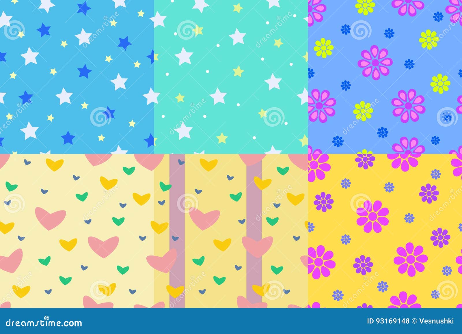 Kid Pattern Seamless Background for Your Children Stock Vector ...