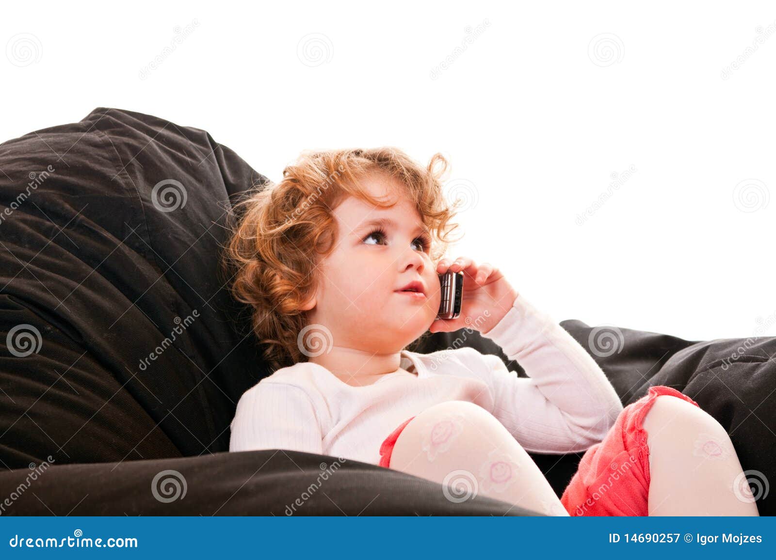 Kid with phone stock image. Image of human, call, little - 14690257