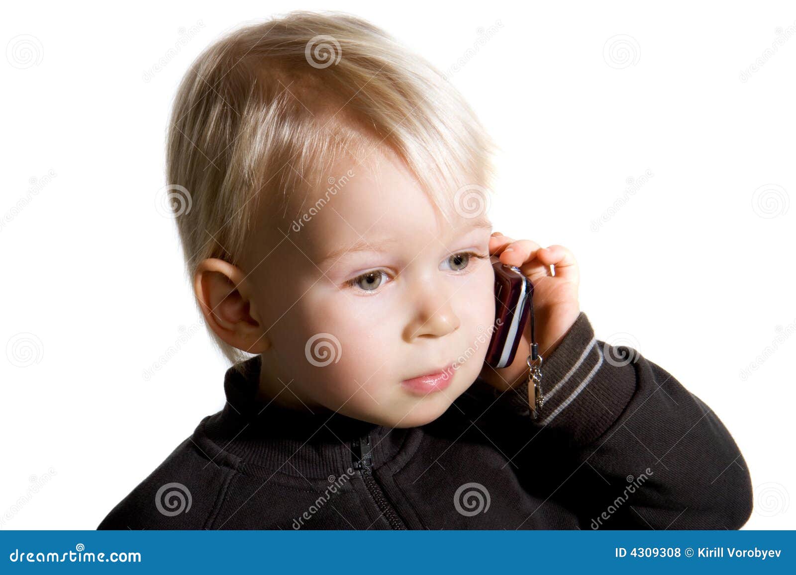 Kid on phone stock photo. Image of connect, amusing, helpdesk - 4309308